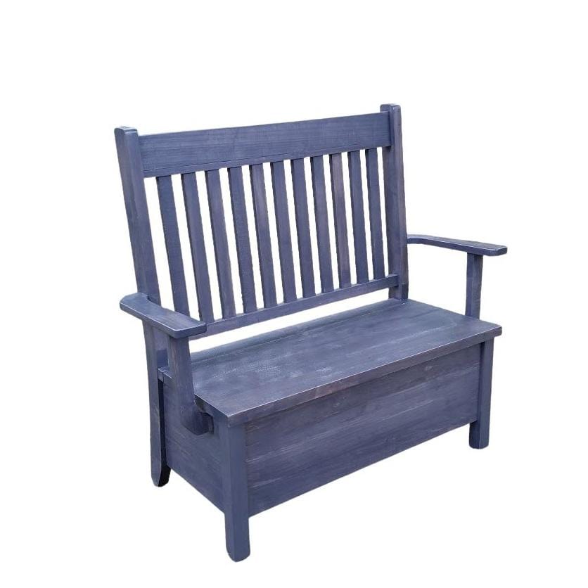 Dakota Slat Back Storage Bench – Rustic to Refined